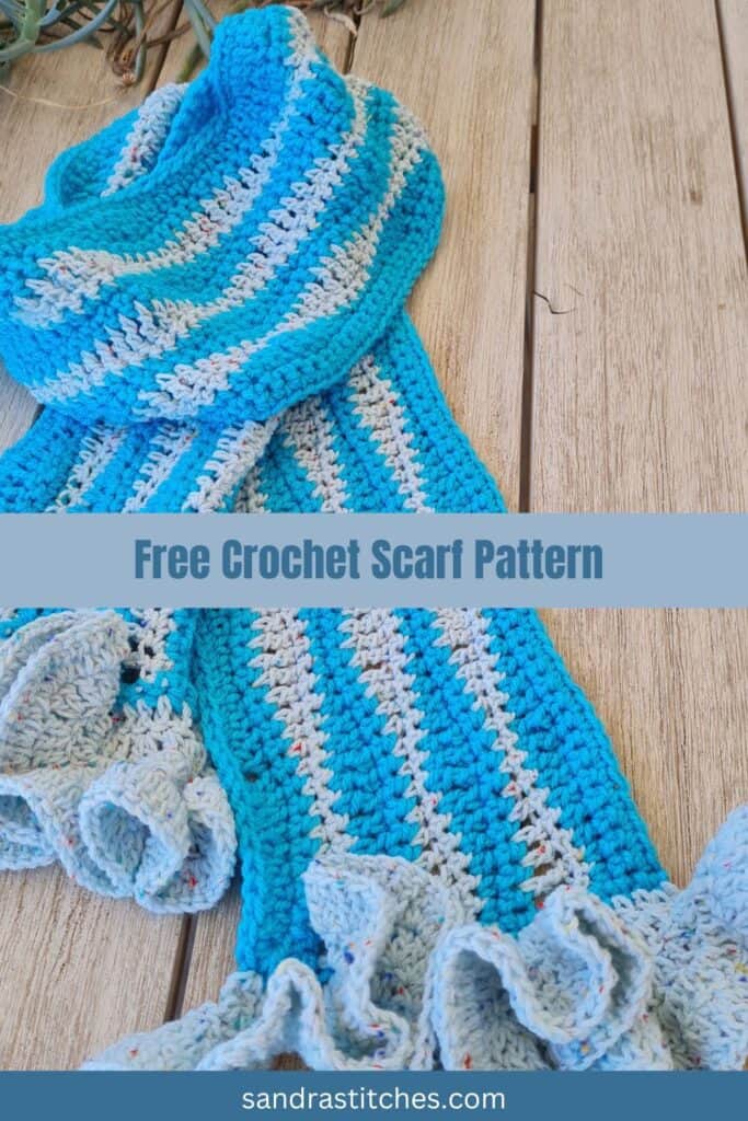 Ruffle Crochet Scarf Pattern - Sandra Stitches