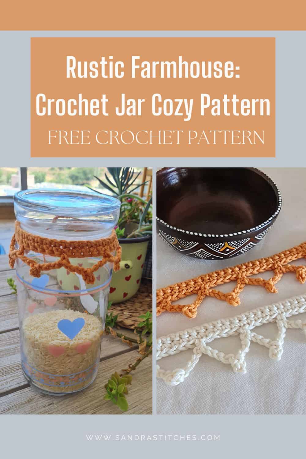 Quick Crochet Jar Cozy - Sandra Stitches