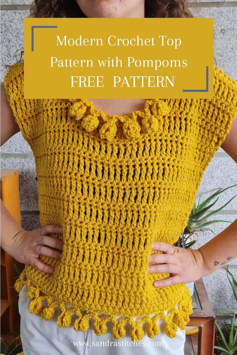 Modern Crochet Top Pattern for the Summer - Sandra Stitches