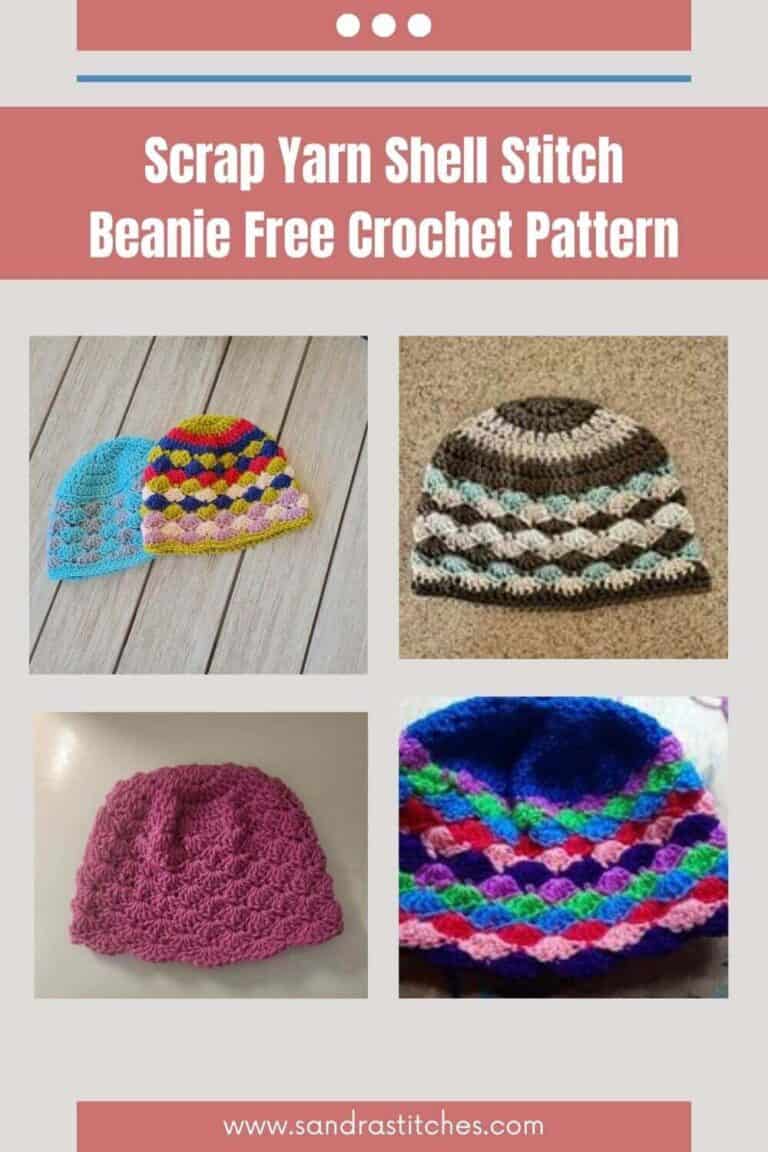 Shell Stitch Beanie Crochet Pattern - Sandra Stitches