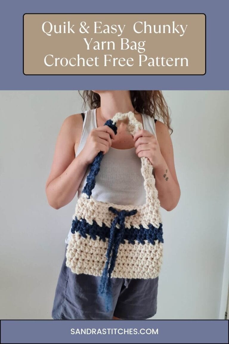 Chunky Yarn Crochet Bag Pattern - Sandra Stitches