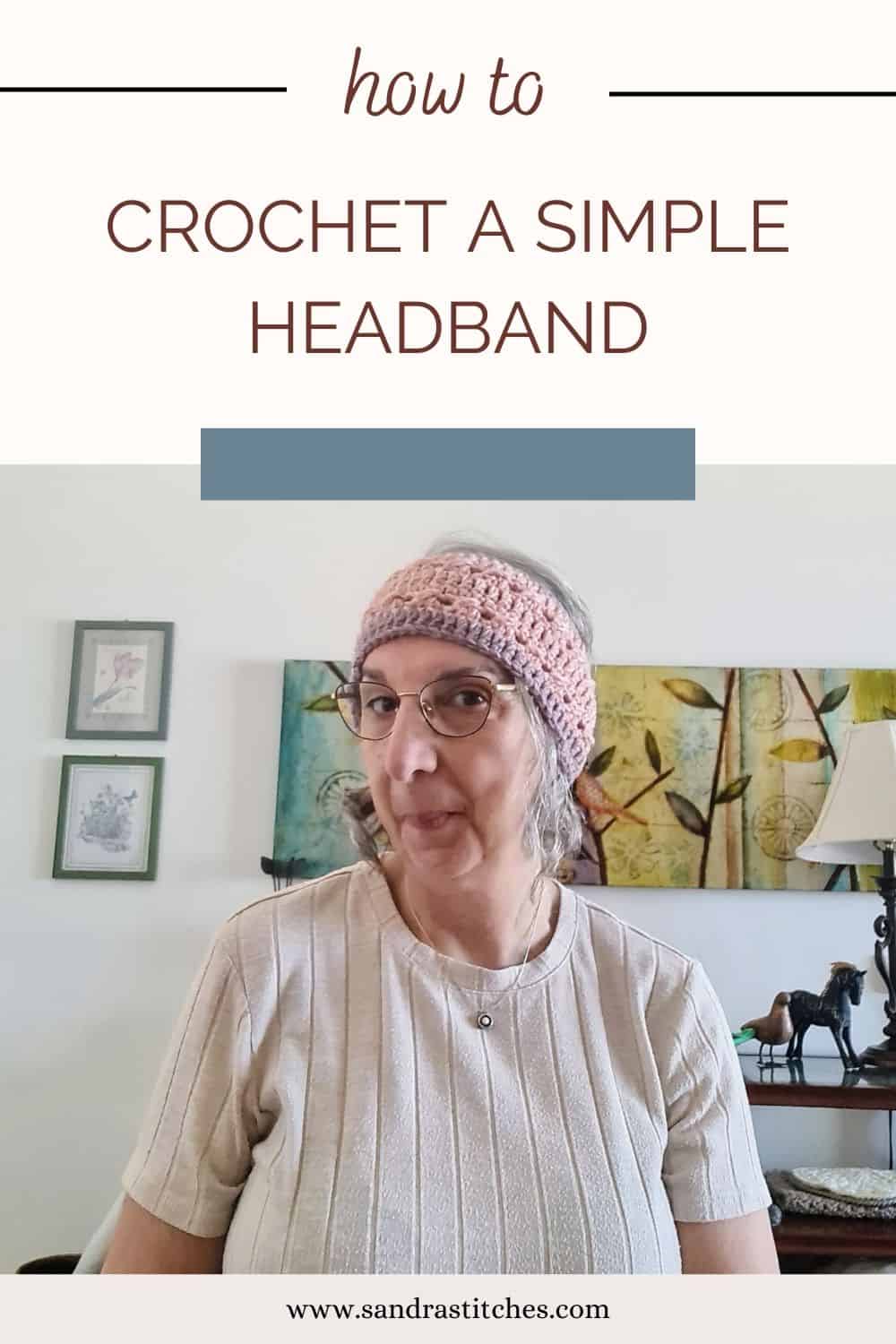 Simple Crochet Headband Pattern - Lily Headband - Sandra Stitches