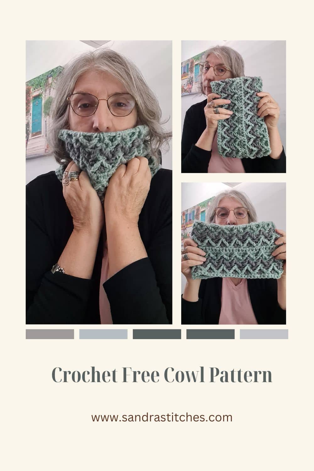 Arrow Stitch Cowl Pattern - Sandra Stitches