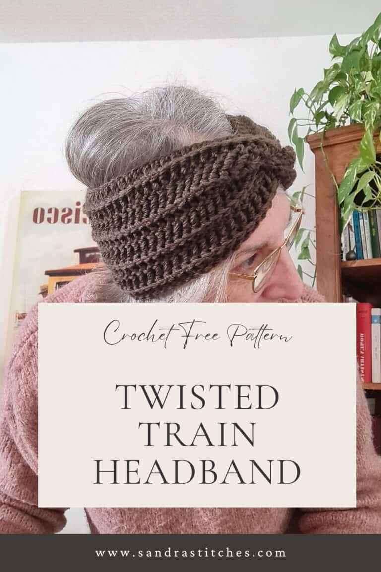 Twisted Train Crochet Headband - Sandra Stitches