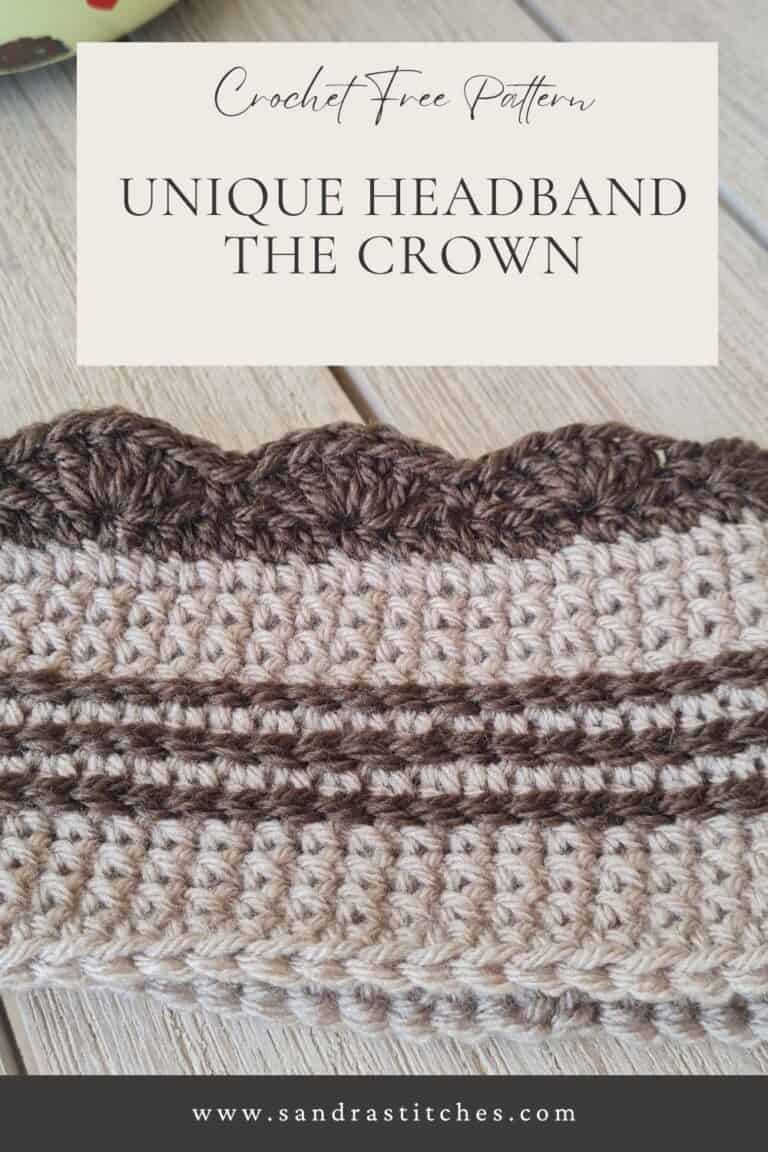 Unique Crochet Headband Pattern - The Crown - Sandra Stitches