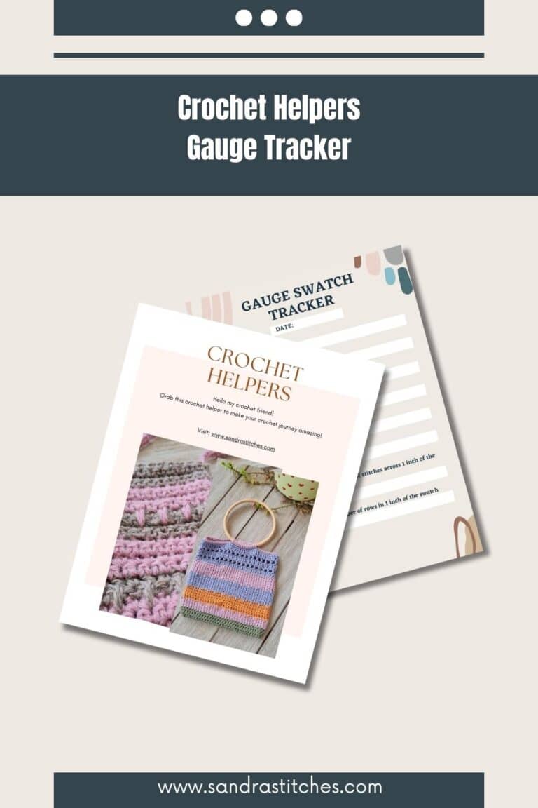 Crochet Gauge Tracker - Sandra Stitches