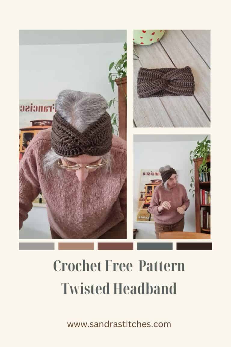 Twisted Train Crochet Headband - Sandra Stitches
