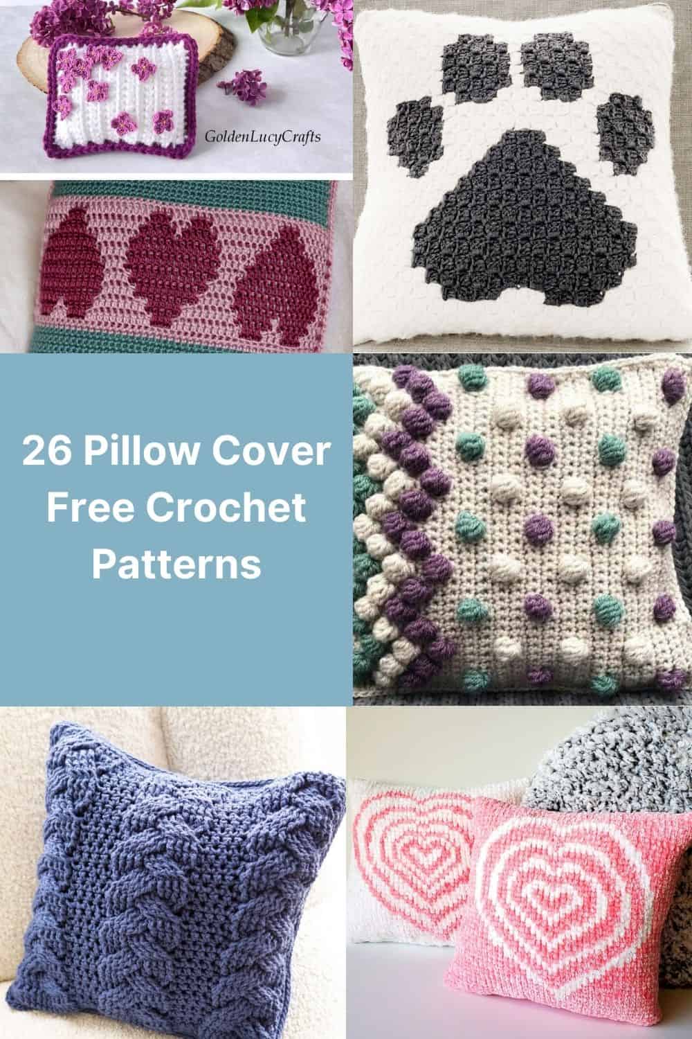 26 Free Crochet Pillow Cover Patterns - Sandra Stitches