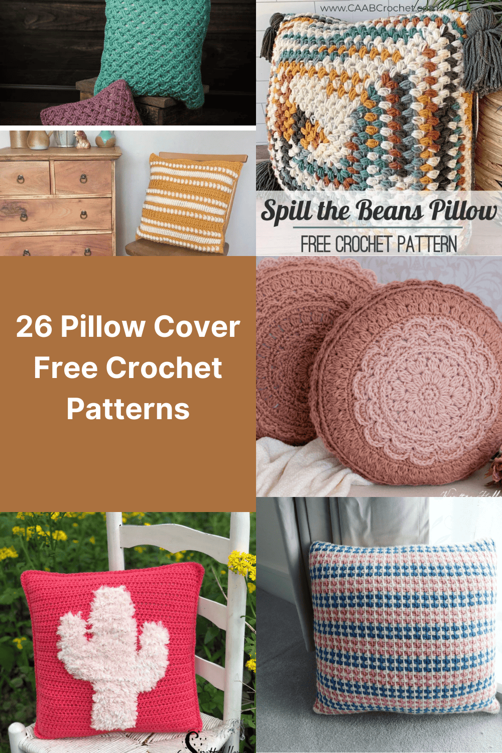 26 Free Crochet Pillow Cover Patterns - Sandra Stitches