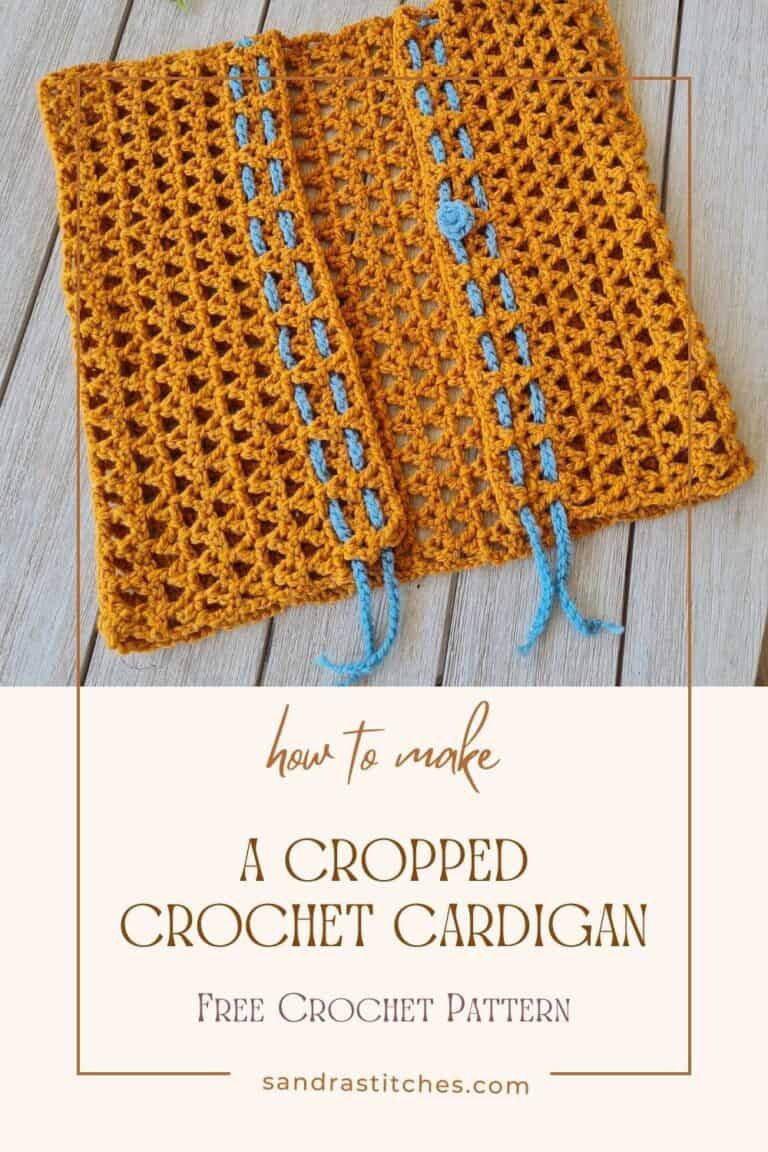 Cropped Crochet Cardigan Pattern - West cardigan - Sandra Stitches