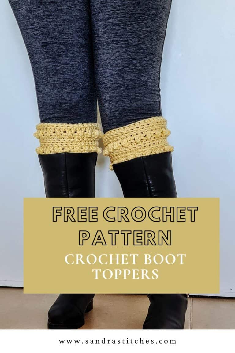 Sunshine Crochet Boot Cuffs Free Pattern - Sandra Stitches