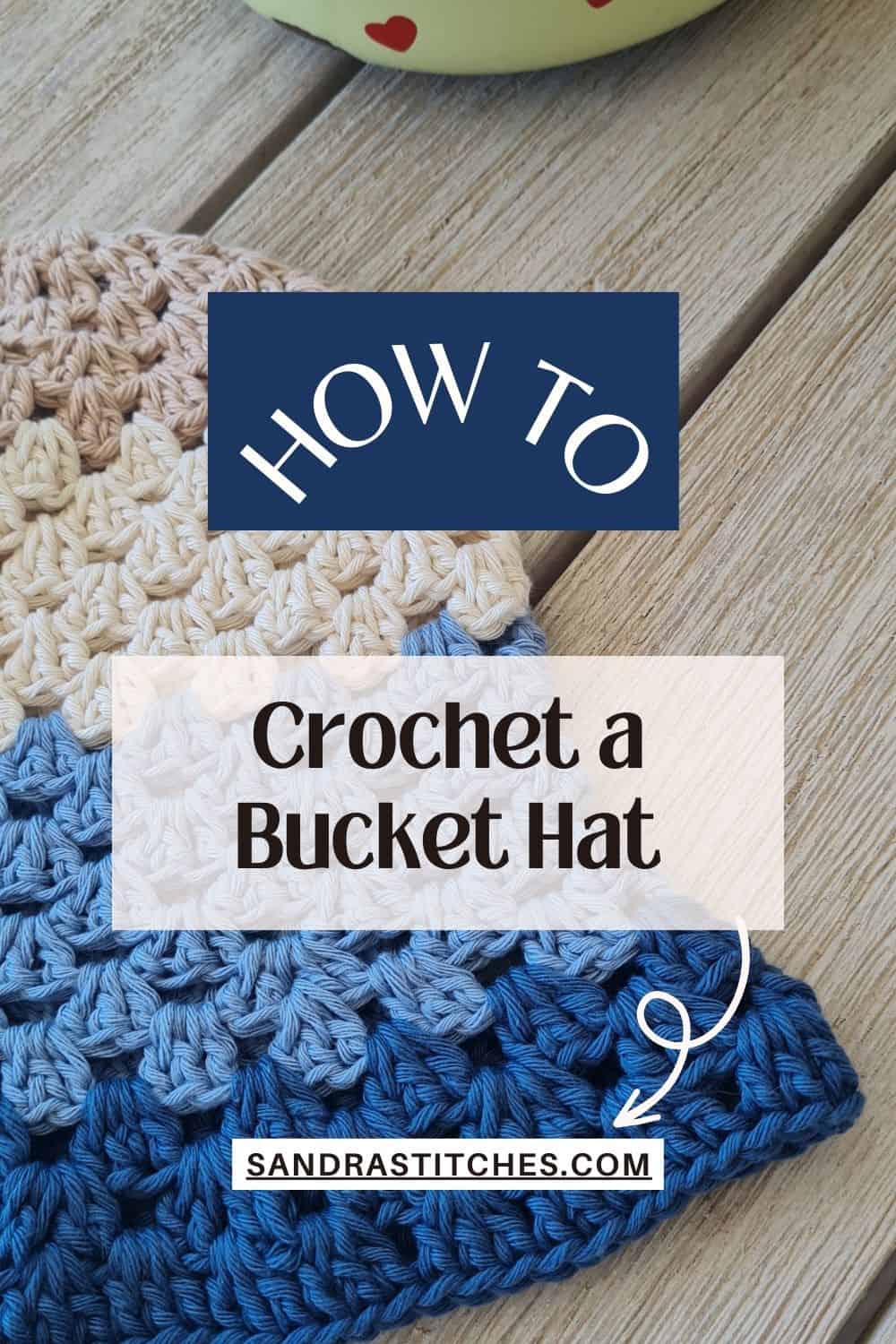 Crochet Bucket Hat Pattern - Beach Side - Sandra Stitches