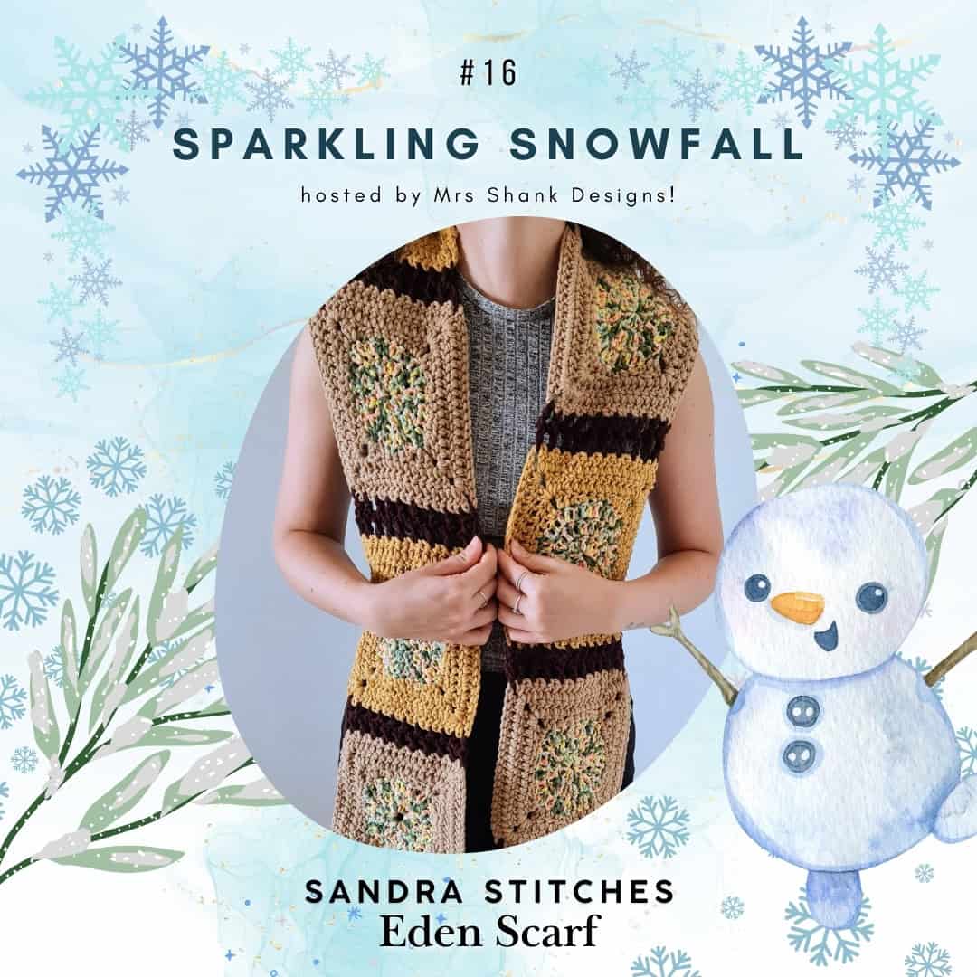 Unique Crochet Scarf Pattern - Eden - Sandra Stitches