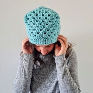 Shell Stitch Beanie Crochet Pattern - Sandra Stitches