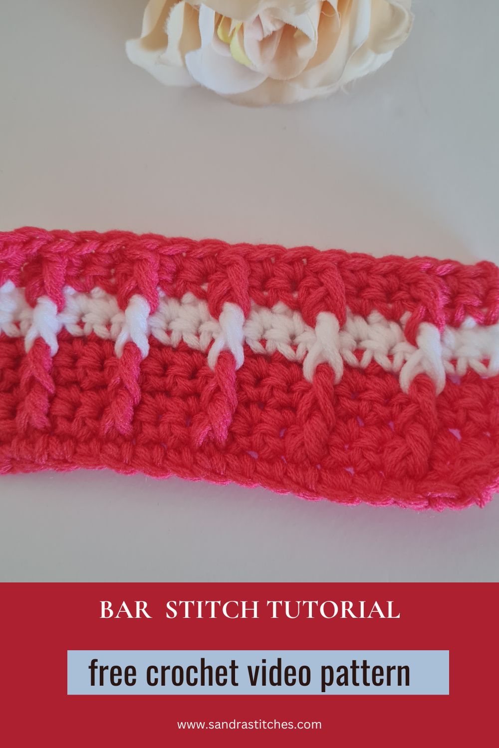Crochet Bar Stitch Tutorial - Crochet Stitches - Sandra Stitches