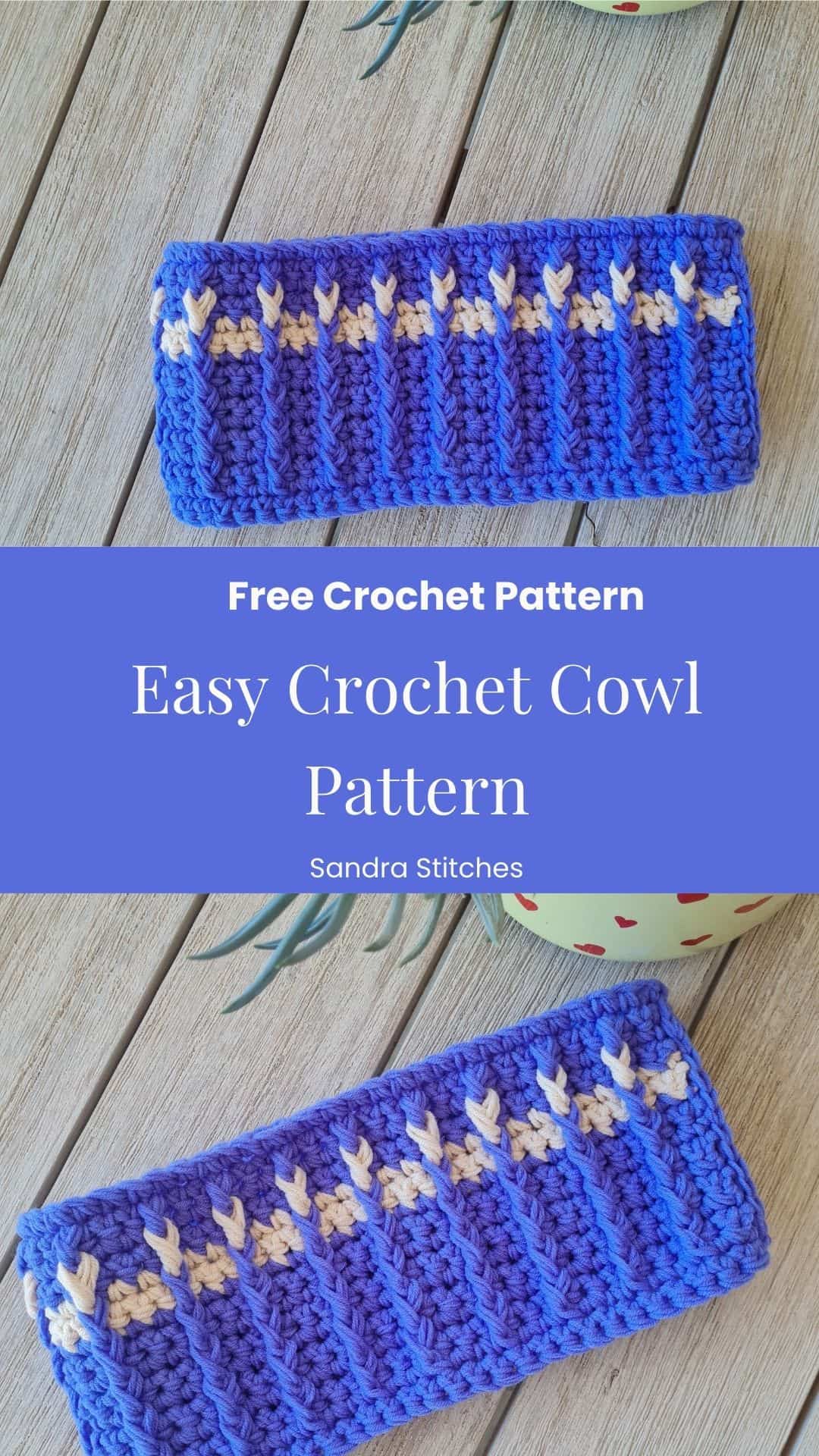 Stylish Crochet Cowl - Skyward - Sandra Stitches