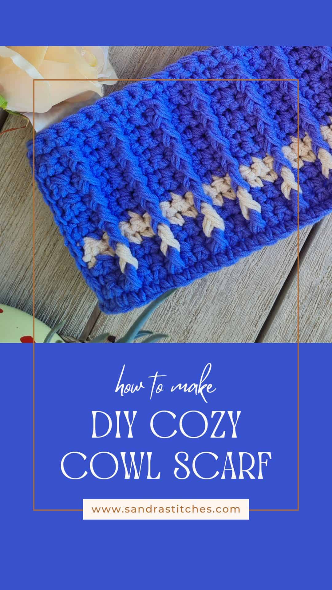 Stylish Crochet Cowl - Skyward - Sandra Stitches