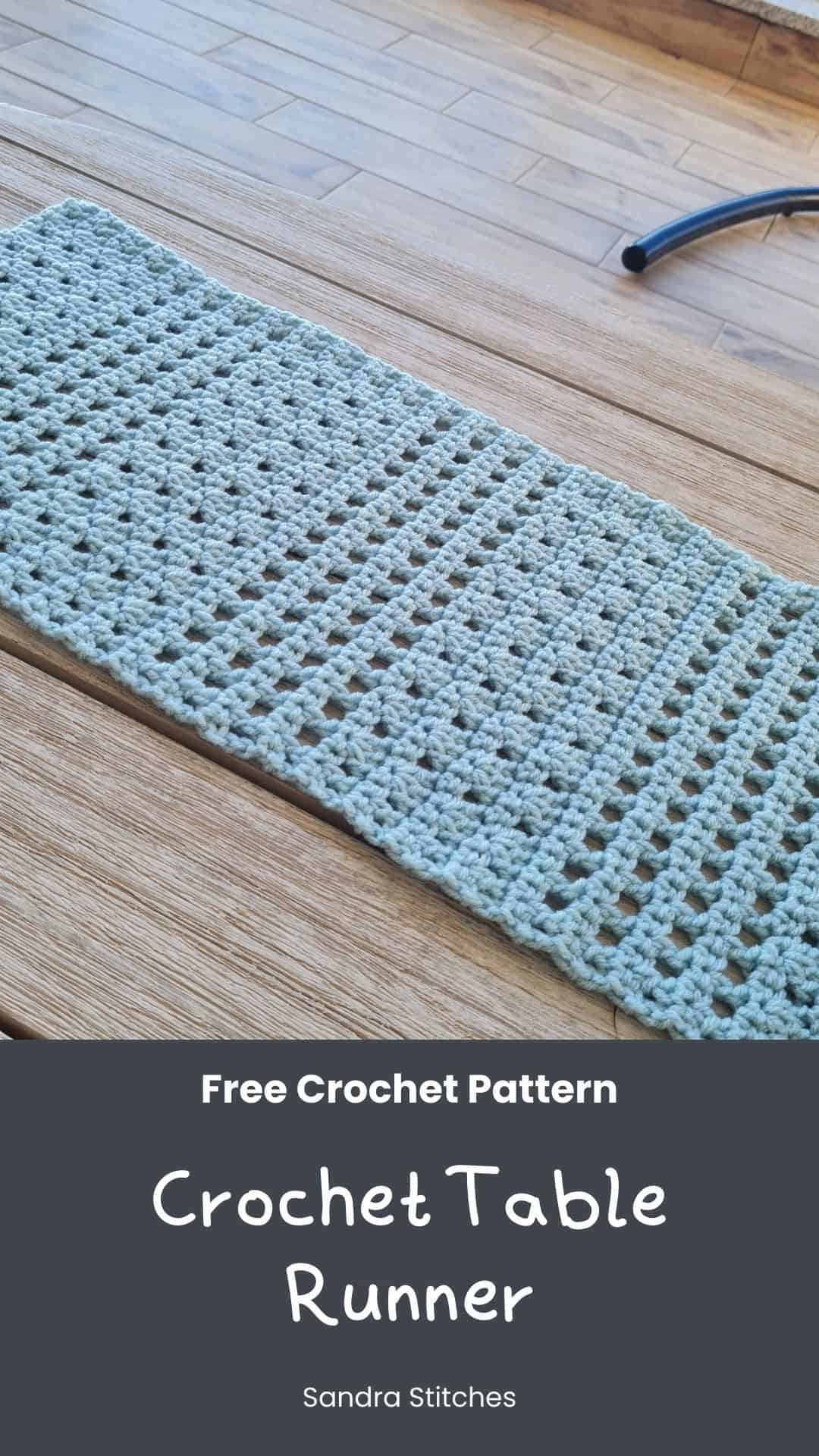 Unique Crochet Table Runner - Shore - Sandra Stitches