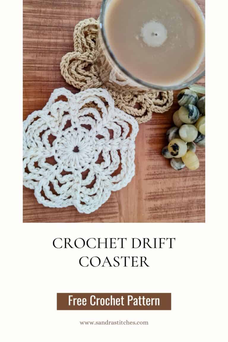 Crochet Coaster Pattern - Drift - Sandra Stitches