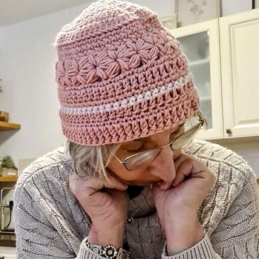 Shell Stitch Beanie Crochet Pattern - Sandra Stitches