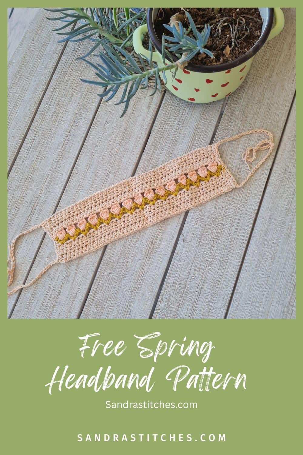Tulip Headband: A Free Crochet Pattern for Spring - Sandra Stitches