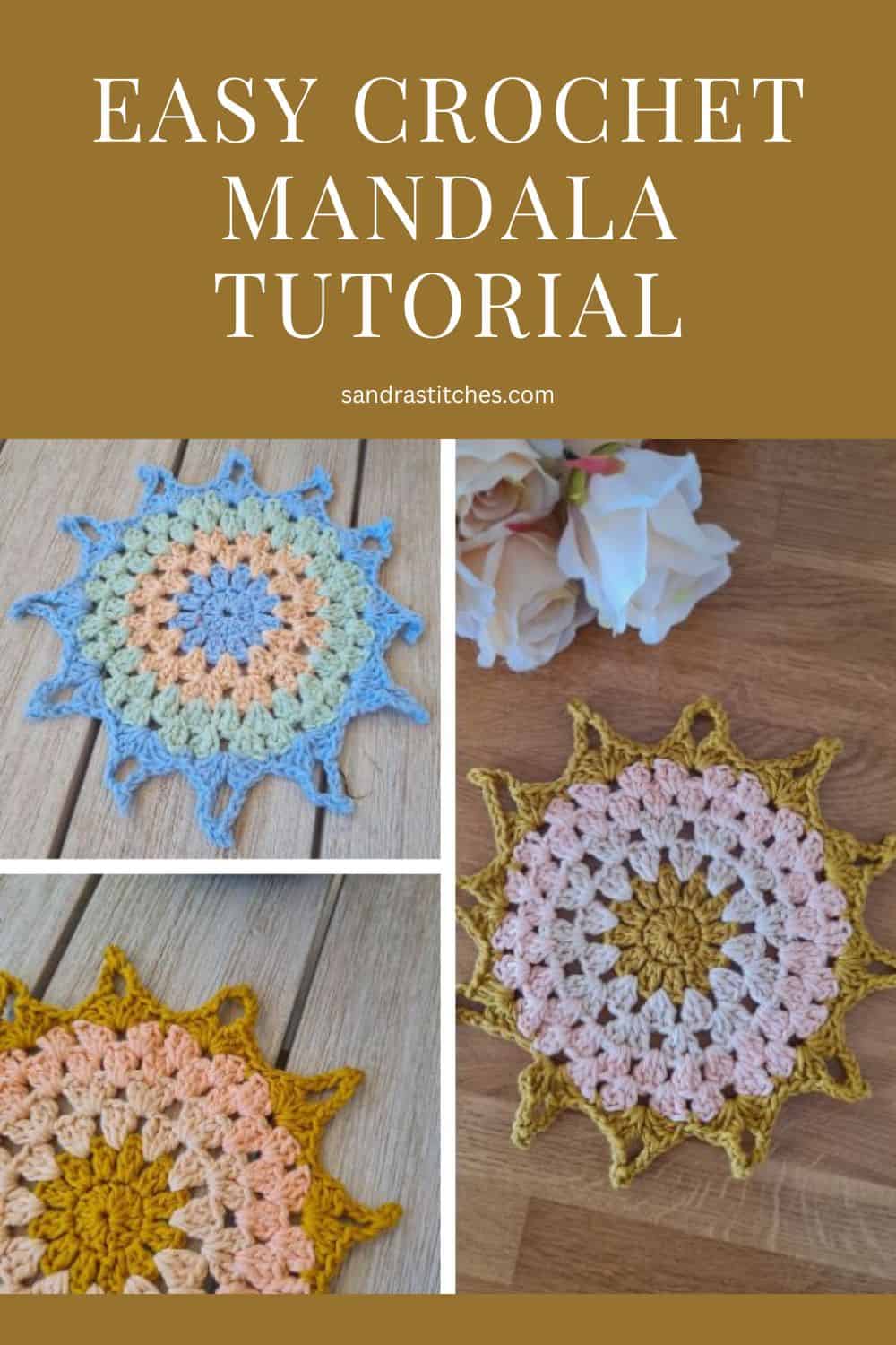 Simple Crochet Mandala Free Pattern for Beginners - Garden Star ...
