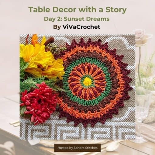 15 Free Crochet Table Decor Patterns with a Story Blog Hop - Sandra ...