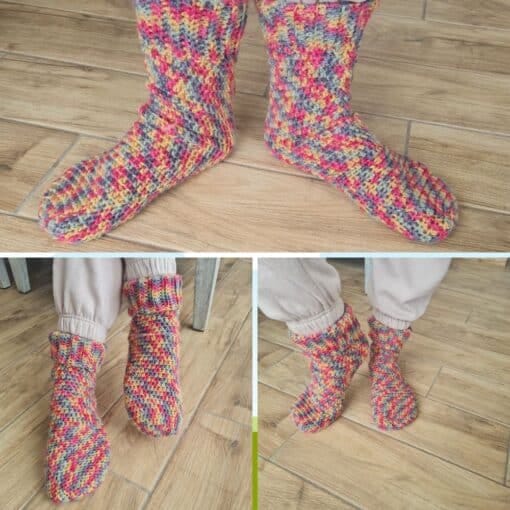 Simple Toe-Up Crochet Socks Pattern - Sandra Stitches