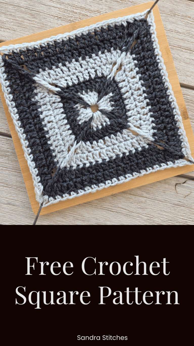 Black and Grey Crochet Square | Free Pattern for a Modern Classic ...